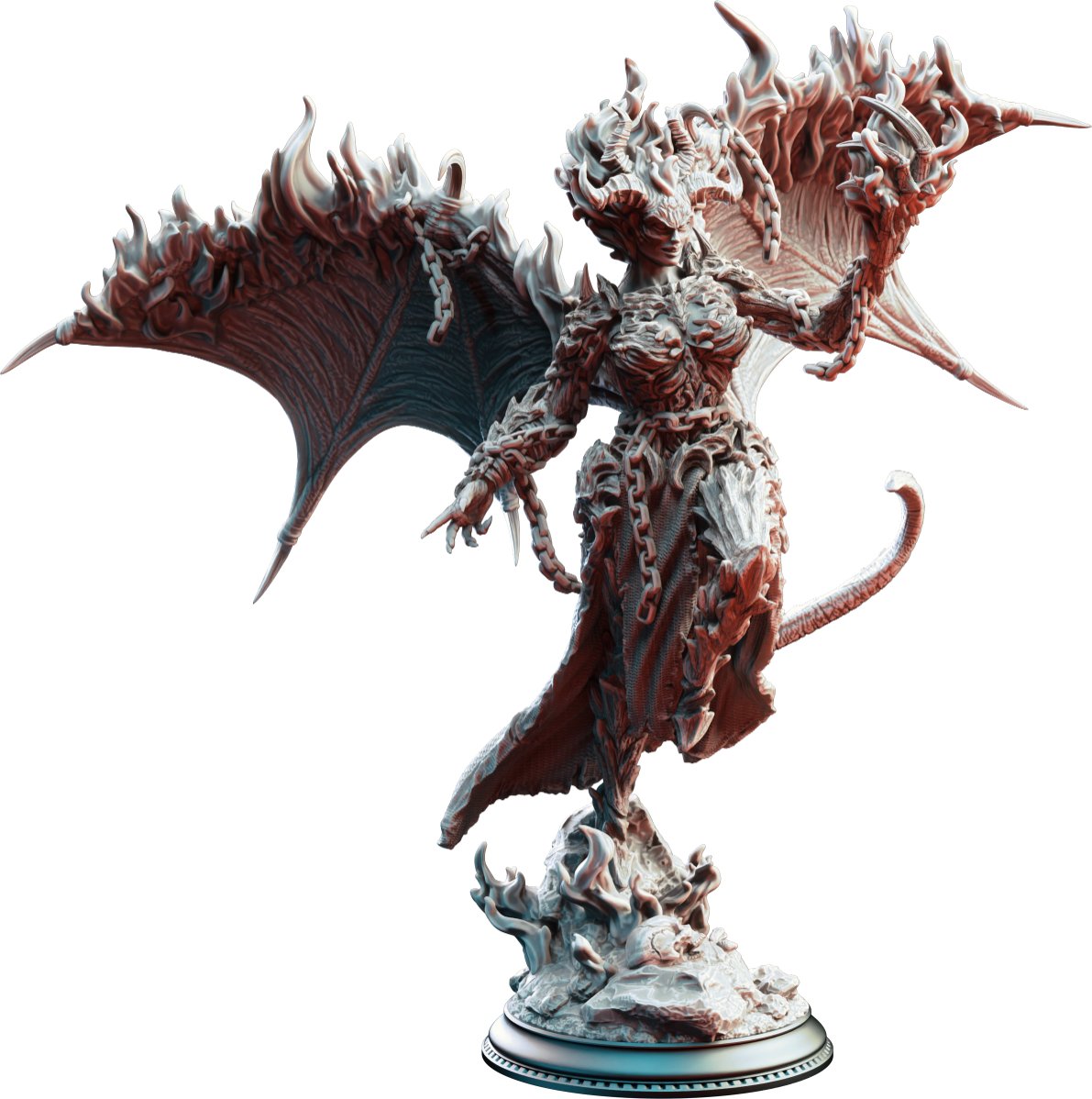 Nosmarka Kobieta Demon Celestial Figurka 14k + BONUS do DND D&D druk 3D ...