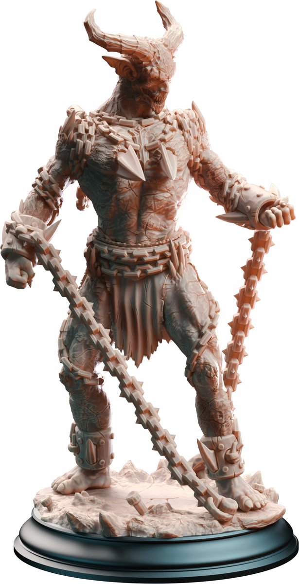 Nosmeni - Demon Diabeł Łańcuch 2 Figurka 12k + BONUS do DND D&D druk 3D ...