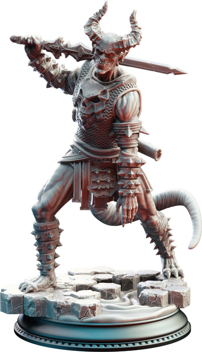 Nosmeni Wojownik Piekła Demon Figurka 14k + BONUS do DND D&D druk 3D ...