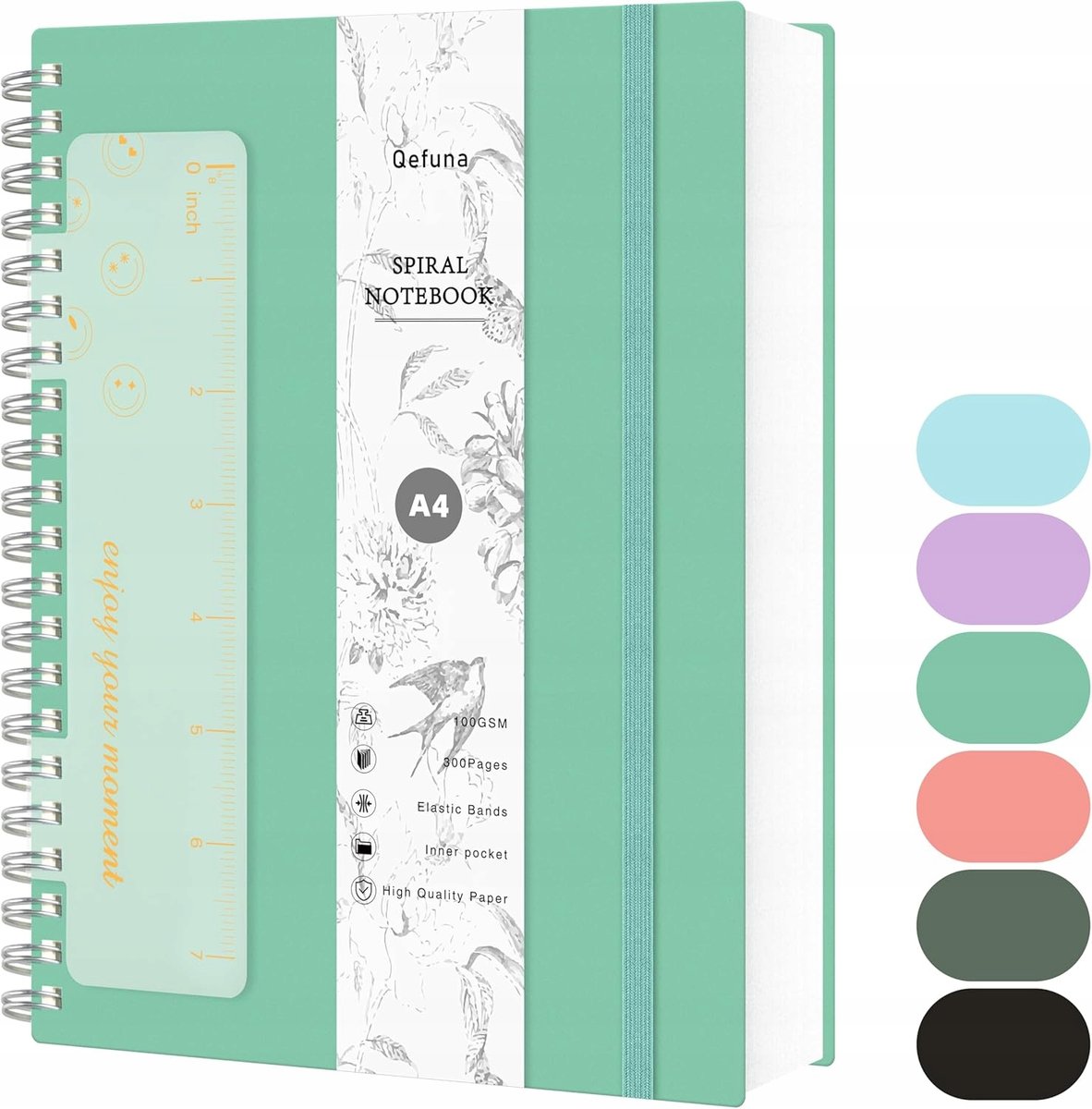 Notatnik A4 300 Stron 100 G/M² Dziennik W Linie Spiralny Twarda Okładka - inna (Inny) | Sklep ...