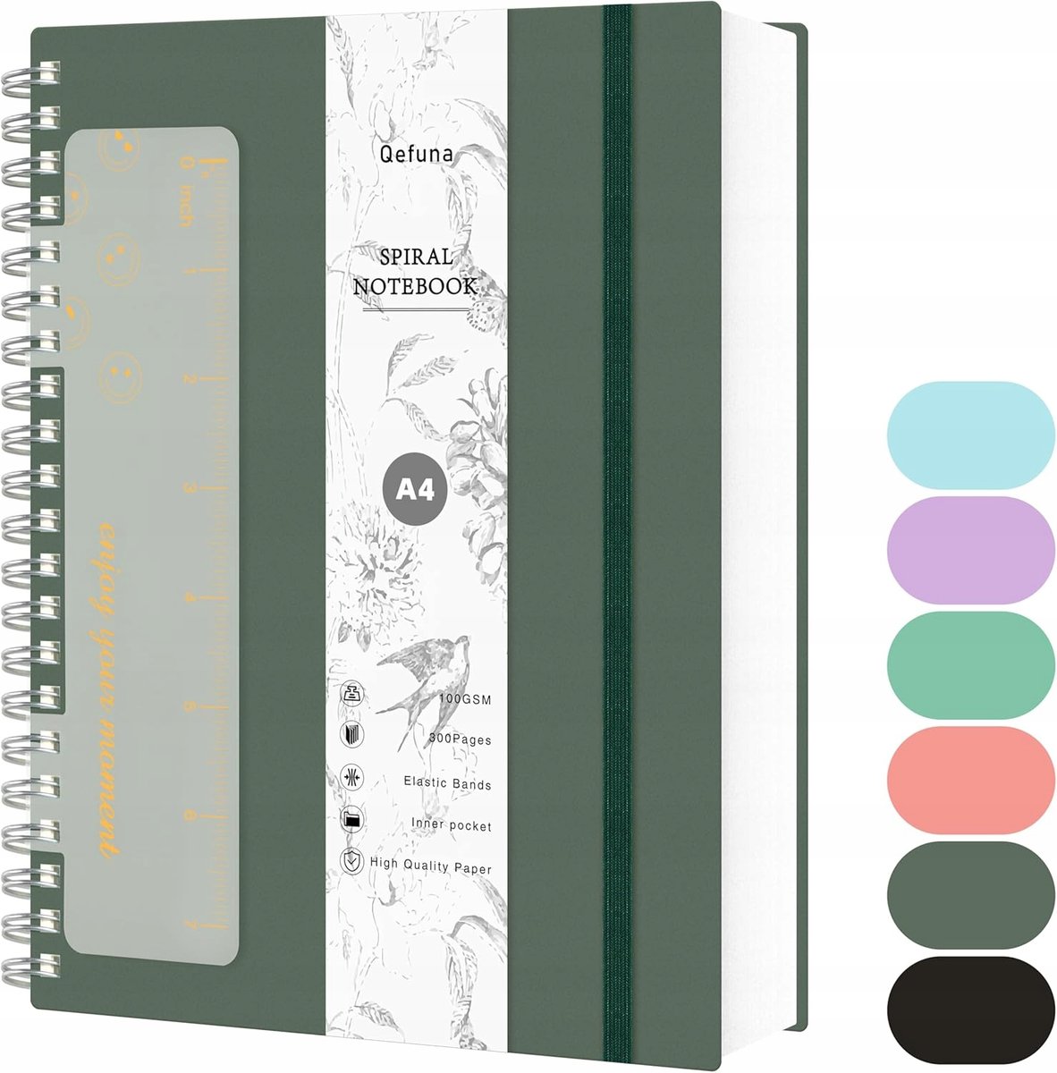 Notatnik A4 300 Stron 100 G/M² Dziennik W Linie Spiralny Twarda Okładka - inna (Inny) | Sklep ...