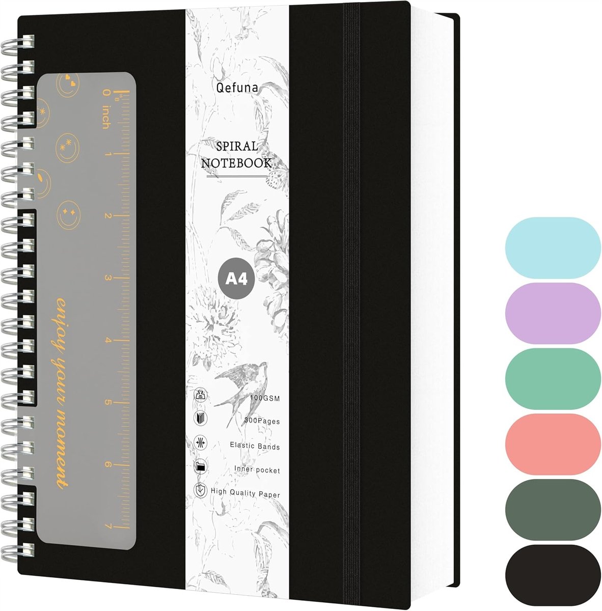 Notatnik A5 300 Stron 100 G/M² Dziennik W Linie Spiralny Twarda Okładka - inna (Inny) | Sklep ...