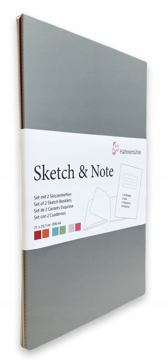 Notatnik SKETCH&NOTE HAHNEMUEHLE A6 125g 20k GREY, 2 szt - Hahnemuhle ...
