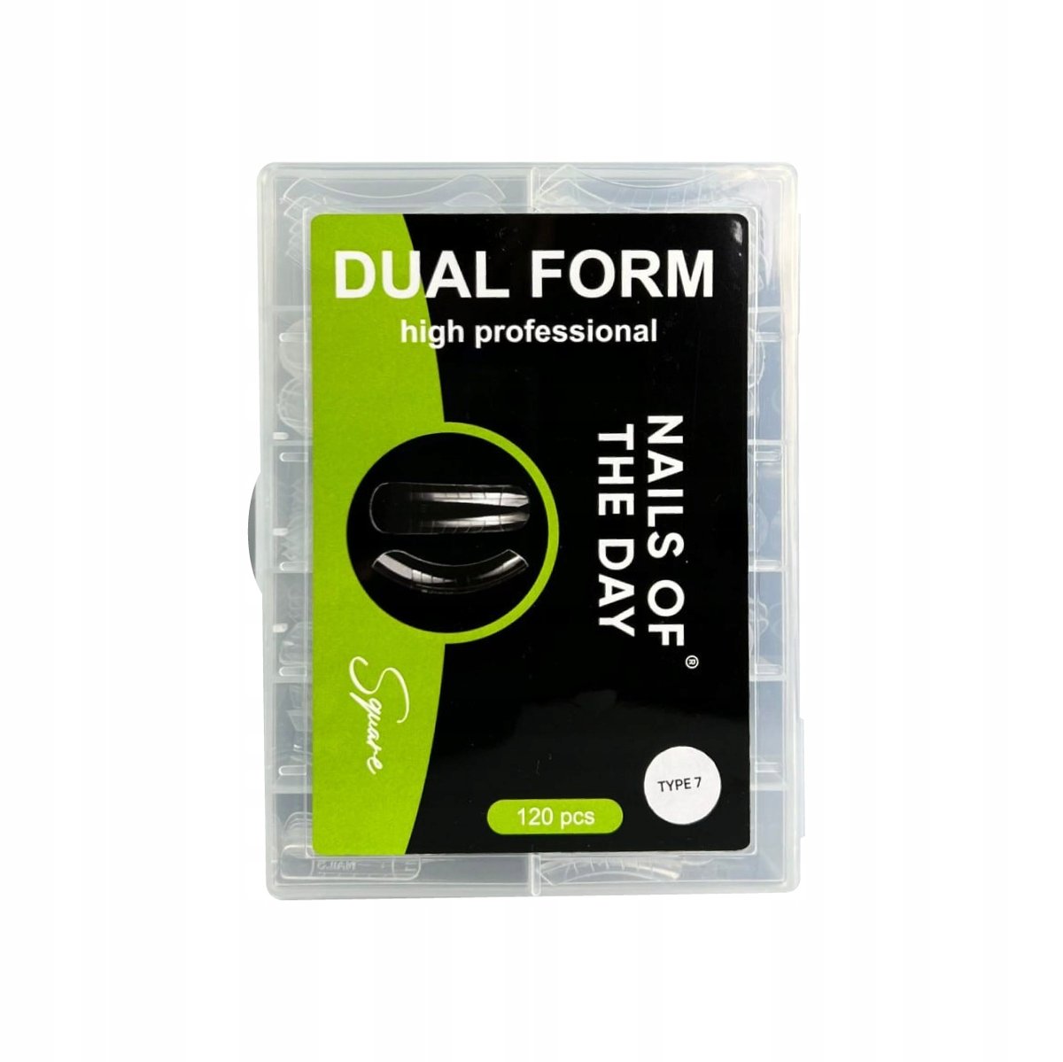 NOTD Dual Form Square (Type 7) - dla paznokci rosnących w dół, 120 szt ...
