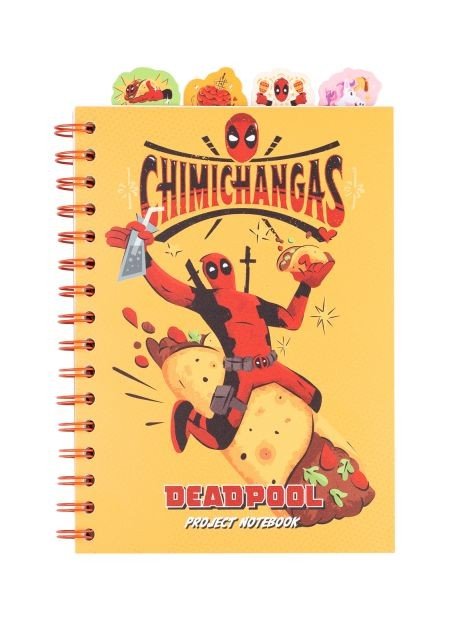 Notes A5 kołozeszyt Deadpool Chimichangas notatnik na spirali 80 kartek ...