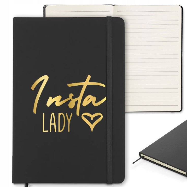 Notes Czarny Z Gumką A5 Insta Lady Gold Wzory - Inna marka | Sklep ...
