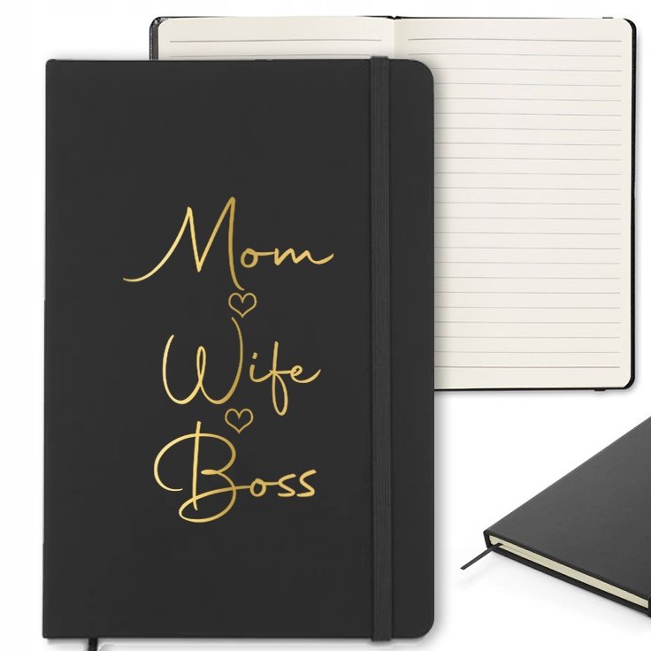 Notes Czarny Z Gumką A5 Prezent Dla Mamy Gold - Inna marka | Sklep ...