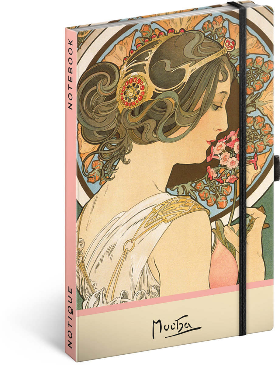 NOTIQUE Notes, Alfons Mucha – Pierwiosnek, kropkowany, 13 x 21 cm ...