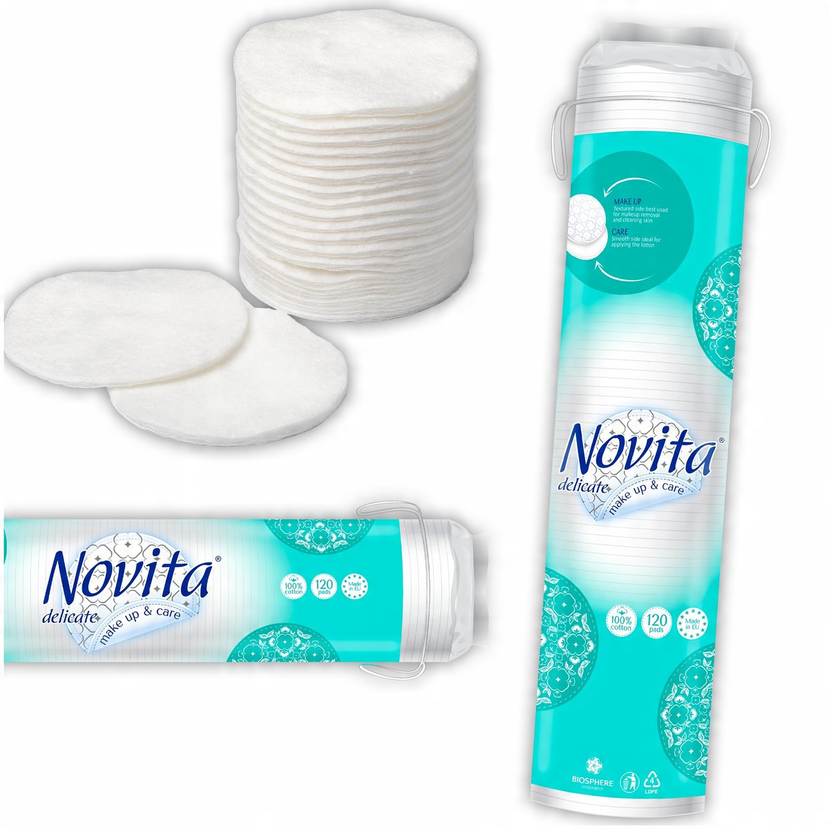 NOVITA Delikatne płatki kosmetyczne 120 sztuk | Sklep EMPIK.COM