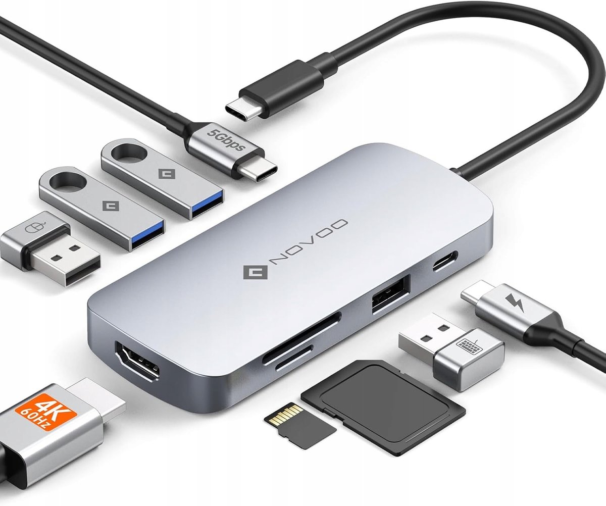 NOVOO USB-C Hub, 9 w 1 R9C - NOVOO | Sklep EMPIK.COM
