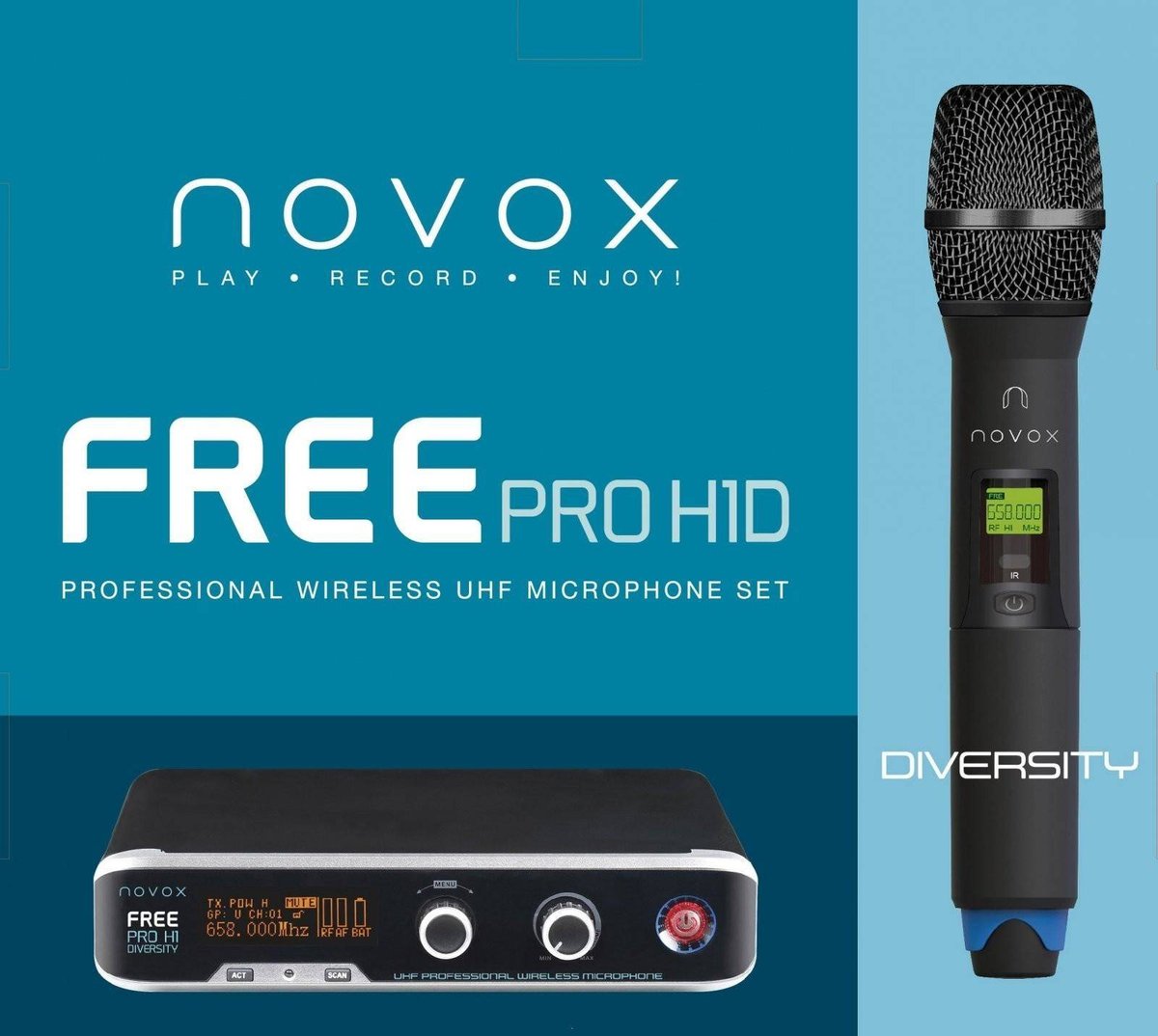 Novox Free Pro H1 True Diversity - Mikrofon Bezprzewodowy Pojedynczy True Diversity - NOVOX ...