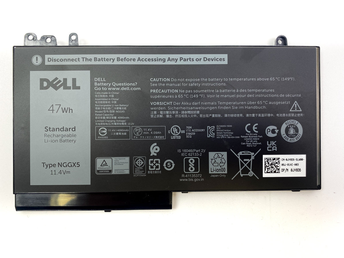NOWA ORYGINALNA BATERIA DELL 47Wh 3C NGGX5 JY8D6 W9FNJ RDRH9 Latitude ...