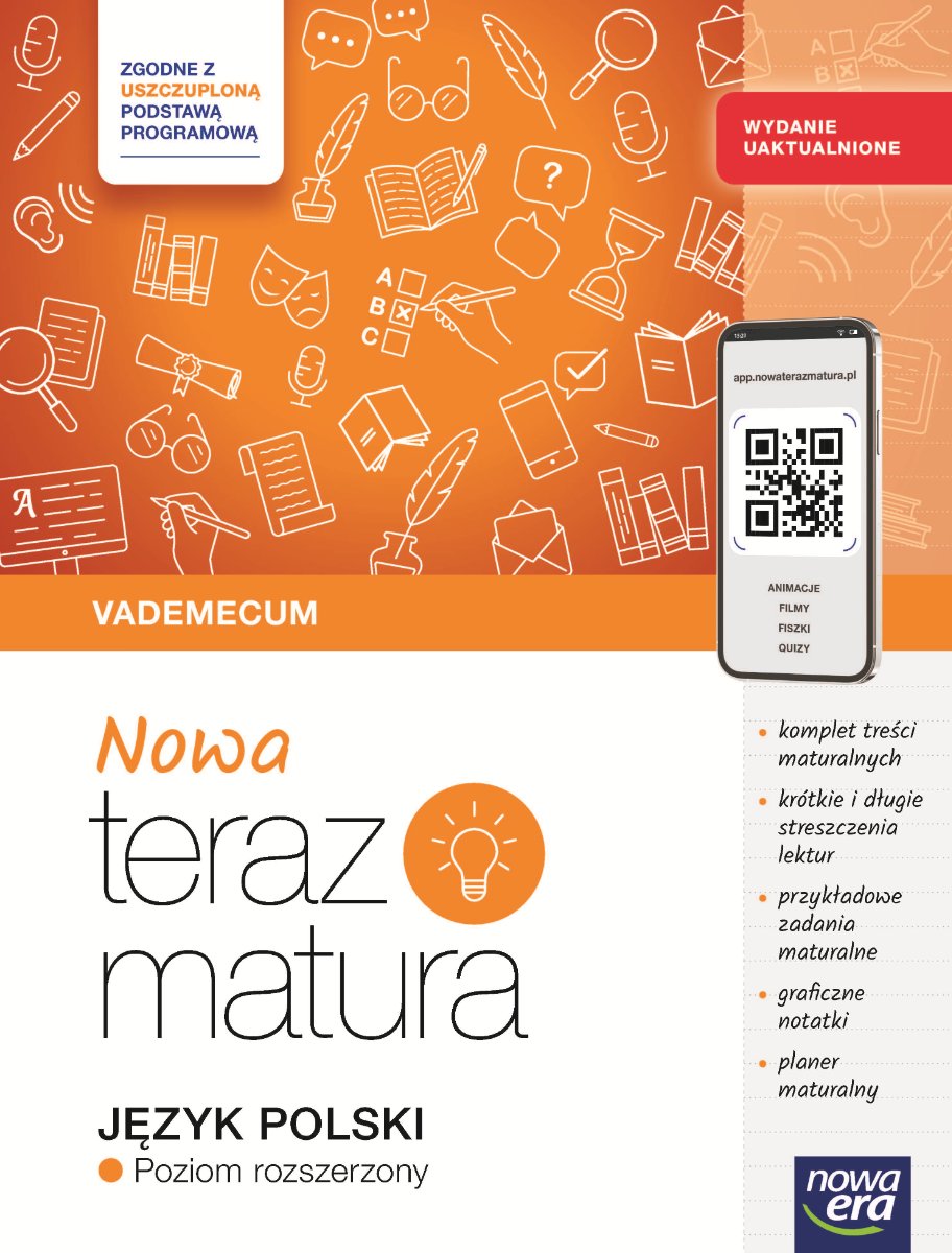 Nowa Teraz matura 2026 Język polski. Vademecum z materiałami cyfrowymi ...