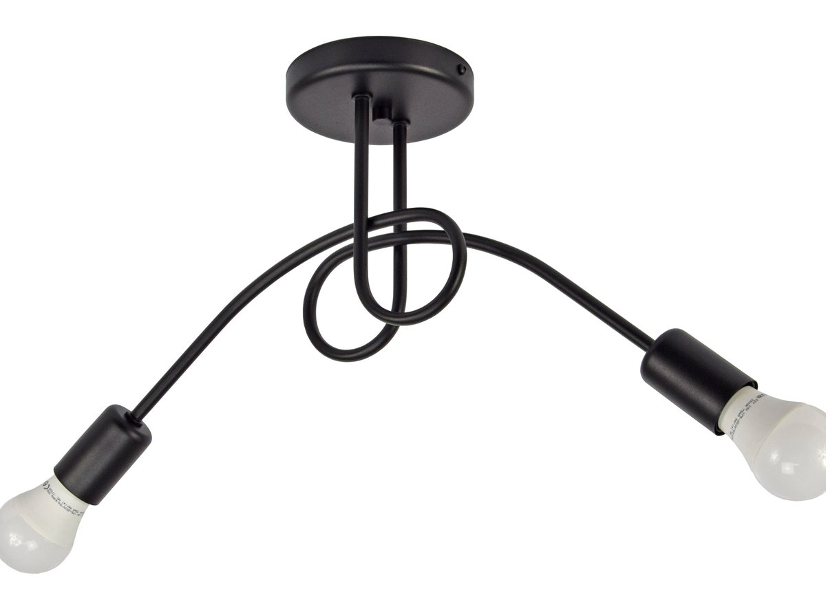 Nowoczesna LAMPA Plafon Edison Biała Czarna 261-2 - Luxolar | Sklep ...