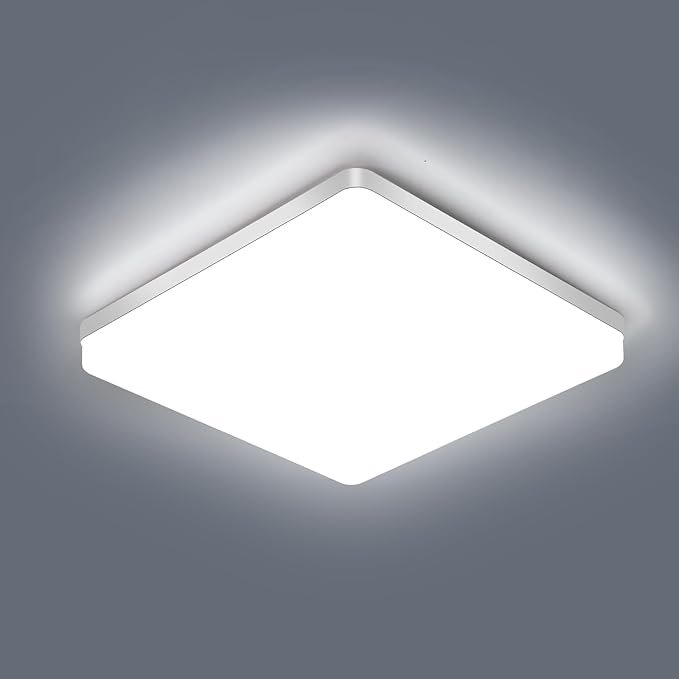 Nowoczesna lampa sufitowa LED 48W, 5000 lm, 30 cm, 6500K, IP54 - Comely ...