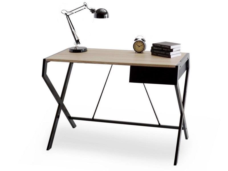 Nowoczesne Biurko 105Cm Na Metalowej Podstawie Iks Designo Sonoma ...