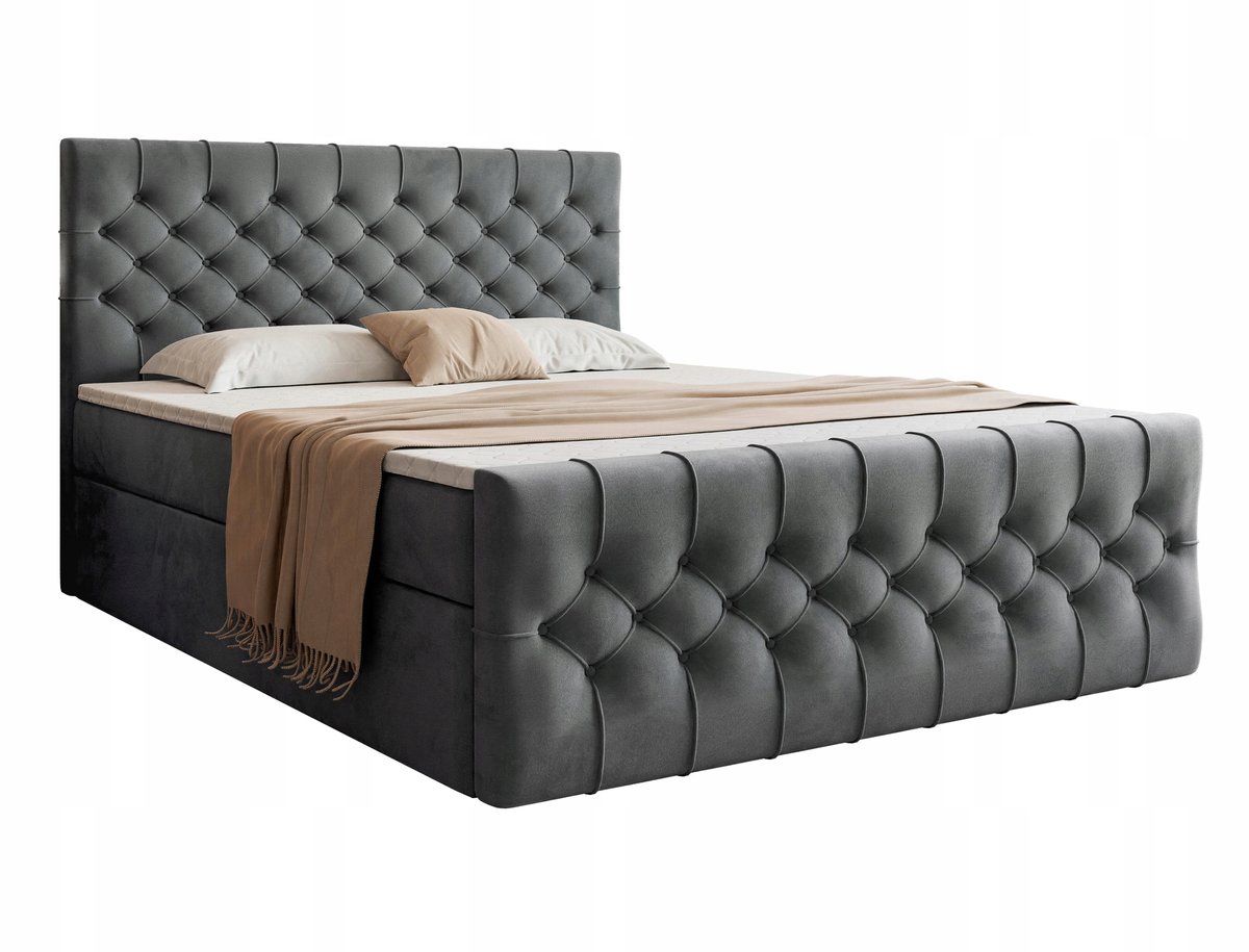 Nowoczesne Łóżko Kontynentalne AMON II 180x200 + 2x pojemnik na pościel - Domo Home | Sklep ...