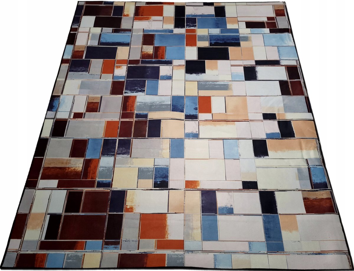 Nowoczesny Antypoślizgowy Dywan Fancy Print 160x230 Kostki Kolorowe ...