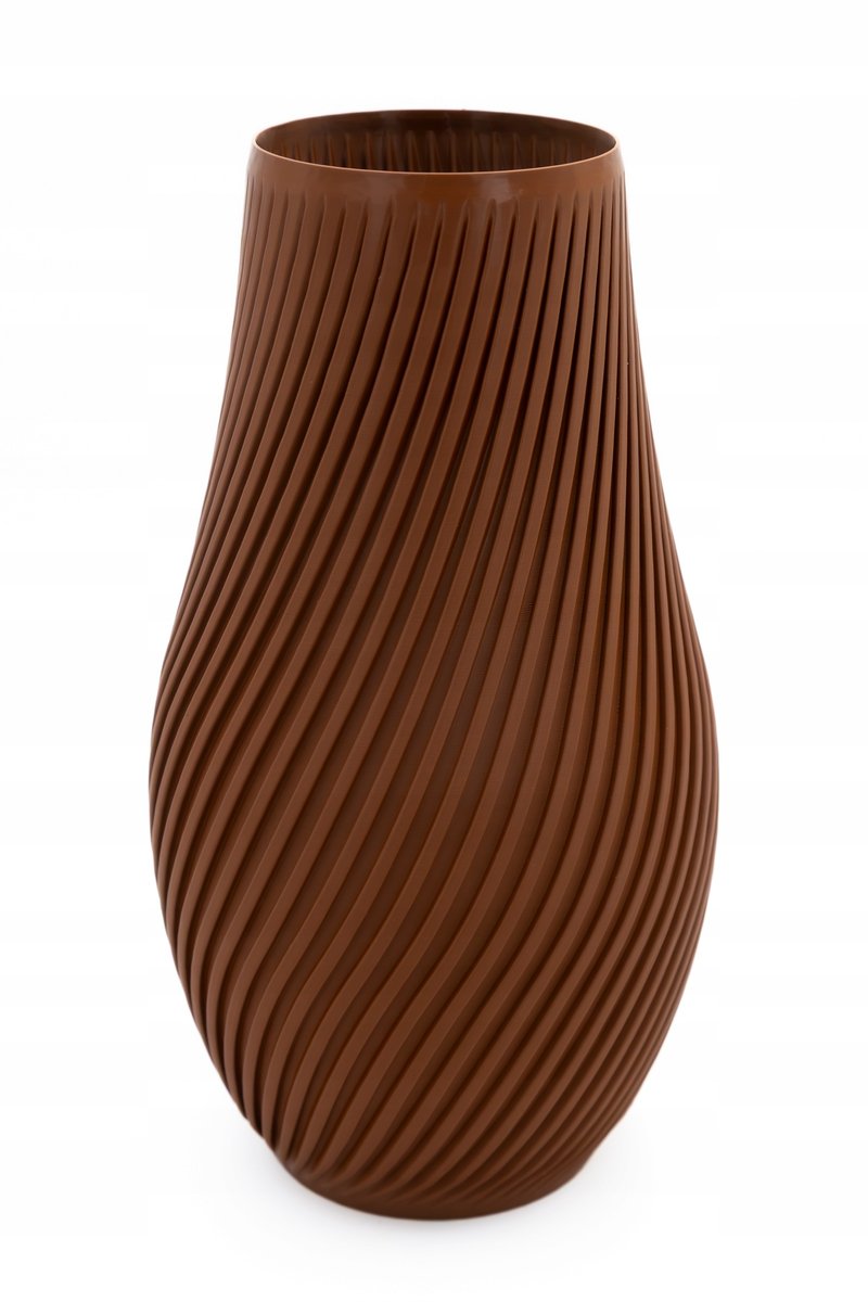 Nowoczesny wazon na suche kwiaty / LEGO - brązowy matowy, nietłukący ...