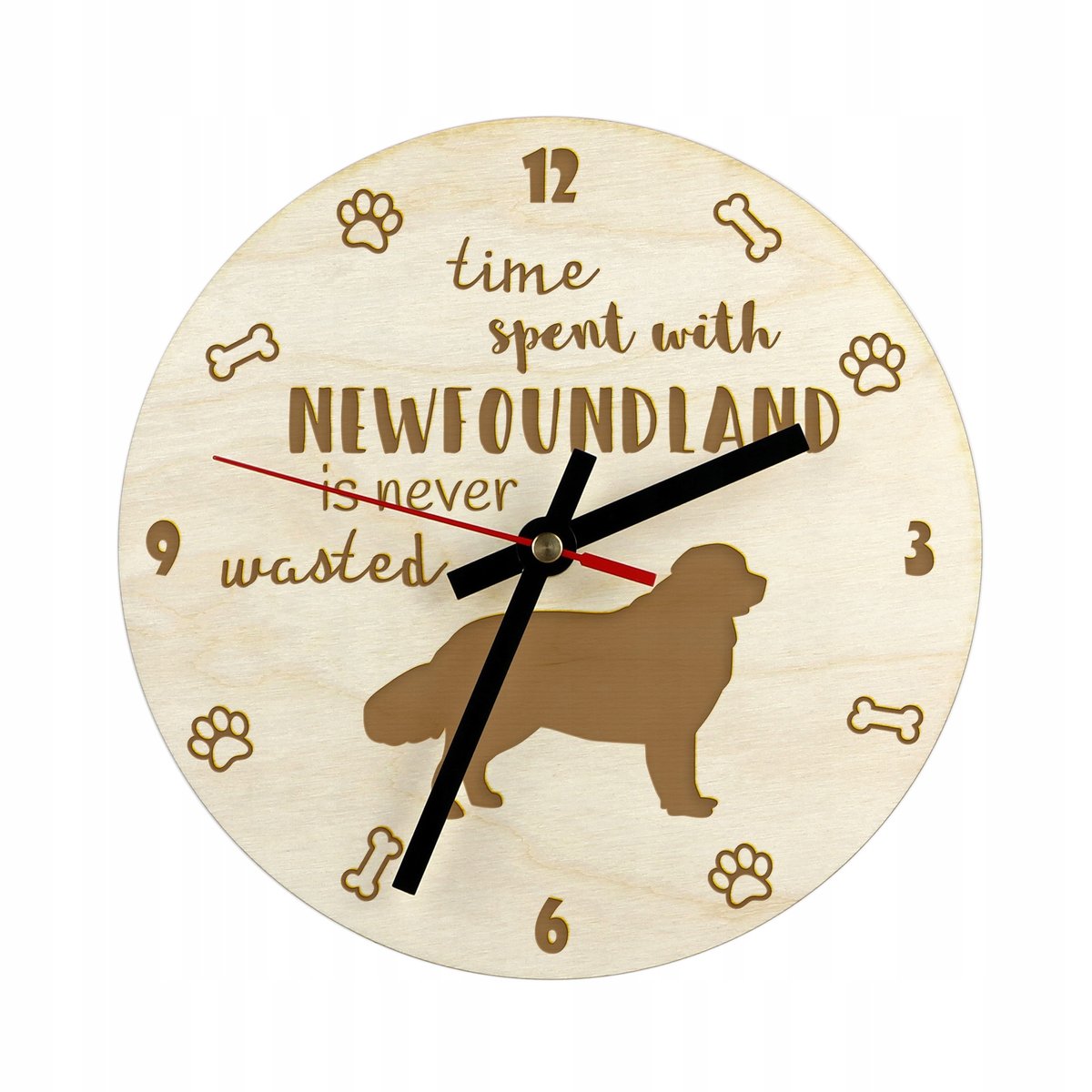 Nowofundland Zegar z grawerem 20 cm - Art-Dog | Sklep EMPIK.COM
