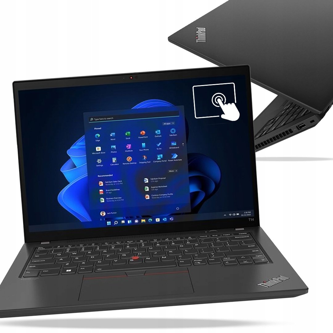 Nowy Poręczny Laptop Lenovo T14S I5-10310 16Gb 2Tb Ssd Fhd Touch Blk Fp ...