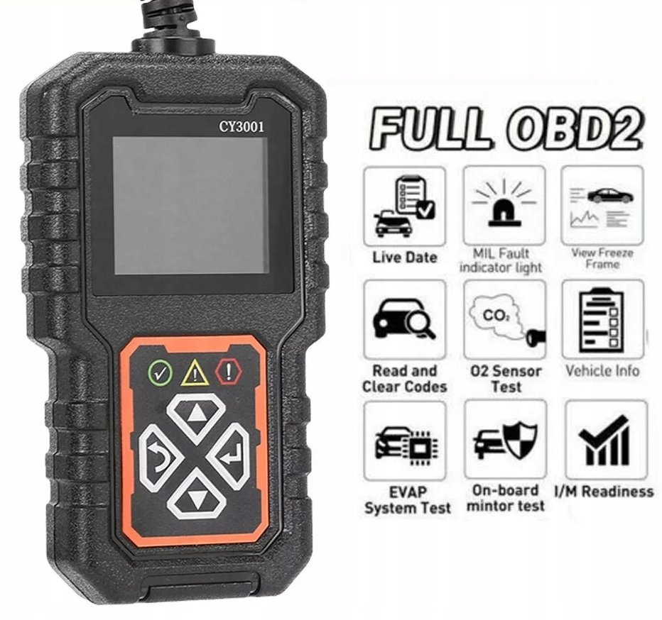 Nowy Skaner OBD2 CY3001 2024 Diagnostyka Usterka Czytnik I Kasowanie ...