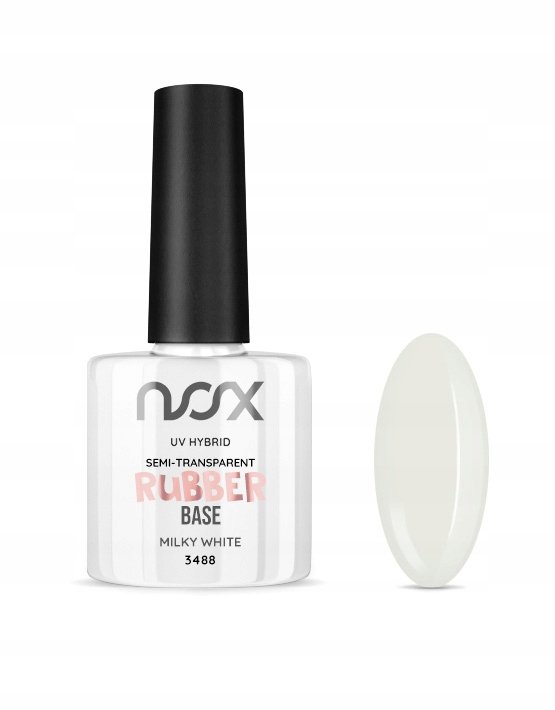 NOX, Baza kauczukowa Rubber Base Milky White, 7 ml | Sklep EMPIK.COM