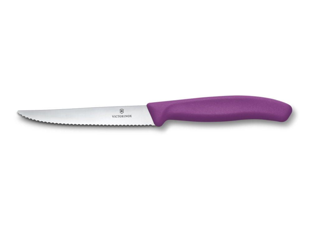 Nóż kuchenny ząbkowany Victorinox Swiss Classic 11cm fiolet stek pizza ...