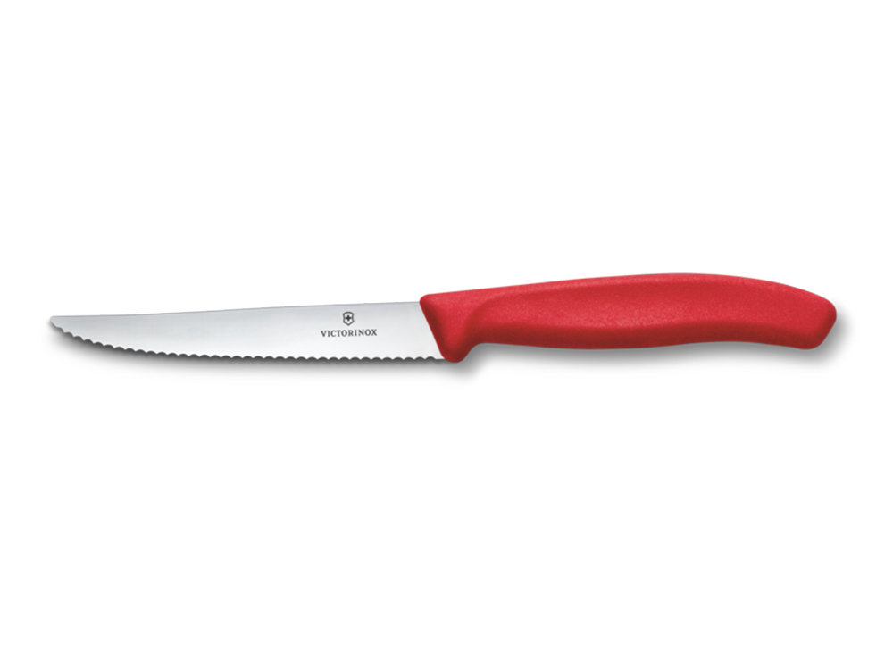 Nóż kuchenny ząbkowany Victorinox Swiss Classic 11cm red stek pizza ...