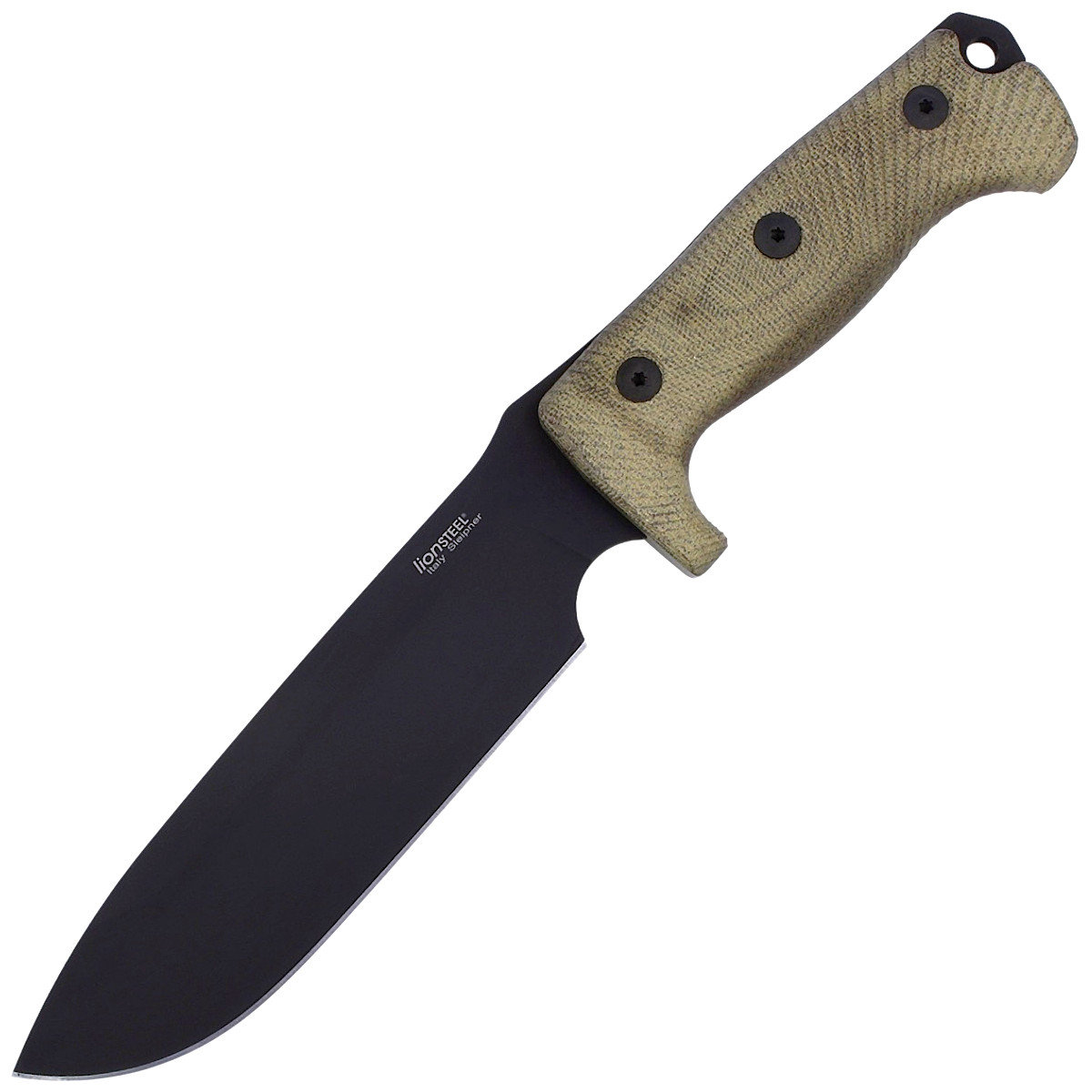 Nóż LionSteel M7B, Green Micarta, Black Sleipner (M7B CVG) - Inna marka ...