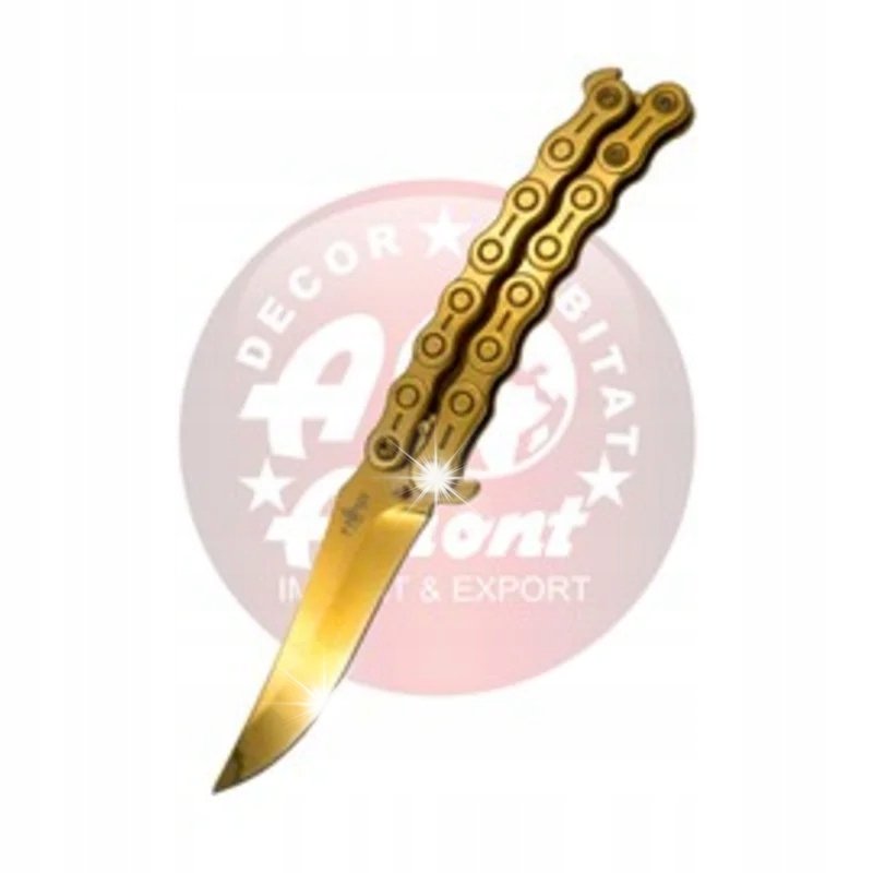 Nóż motylkowy Third Chain Gold Titanium 420 (K2819D) - inna (Inny ...
