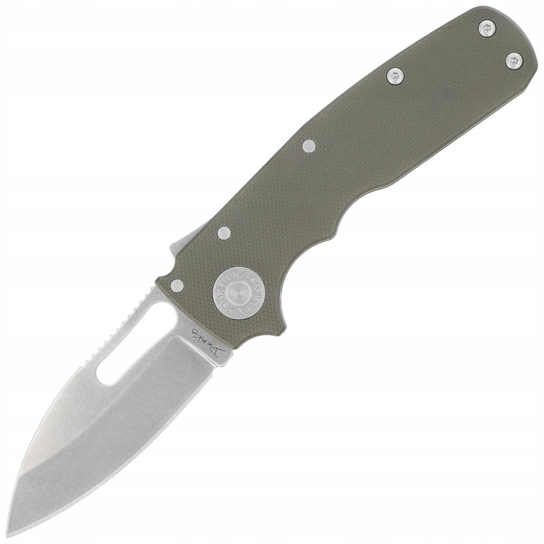 Nóż składany Demko Shark Cub Slicer Shark OD Green G10, Stonewashed CPM ...
