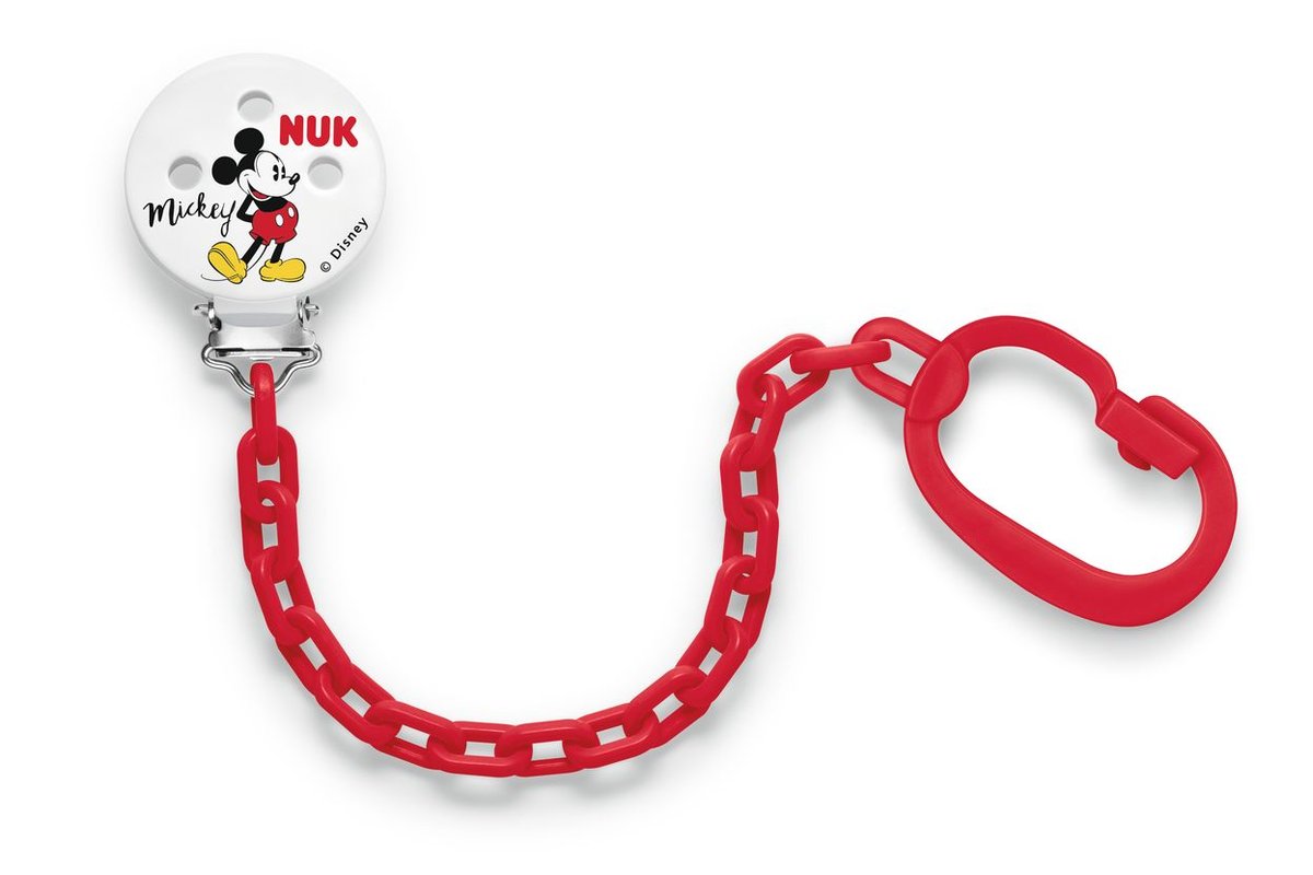 Nuk, Disney Myszka Miki, Łańcuszek do smoczka uspokajającego, Czerwony - Nuk | Sklep EMPIK.COM