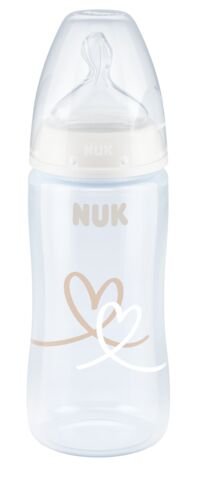 Nuk FC+ butelka 300ml ze wskaźnikiem temperatury smoczek silikonowy 6-18m-cy flow control biała ...