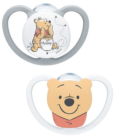 Nuk, Smoczek silikonowy, Space Disney, Kubuś, 0-6m, 2 szt. - Nuk | Sklep EMPIK.COM