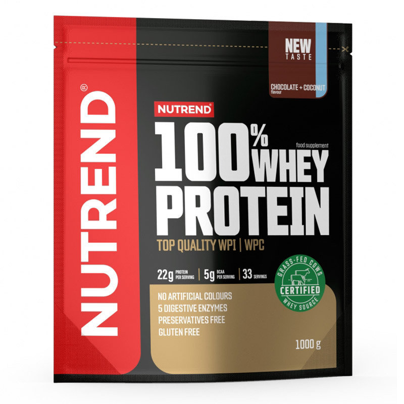 NUTREND 100% Whey Protein 1000g Chocolate Coconut - Nutrend | Sport ...