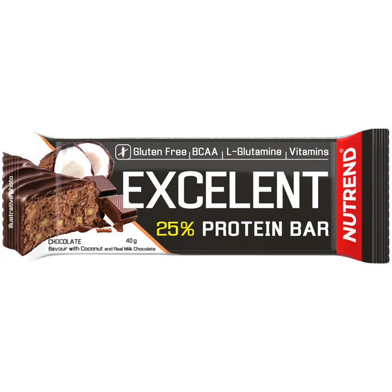 NUTREND Excelent 25% Protein Bar 40g BATON BIAŁKOWY Chocolate Coconut ...