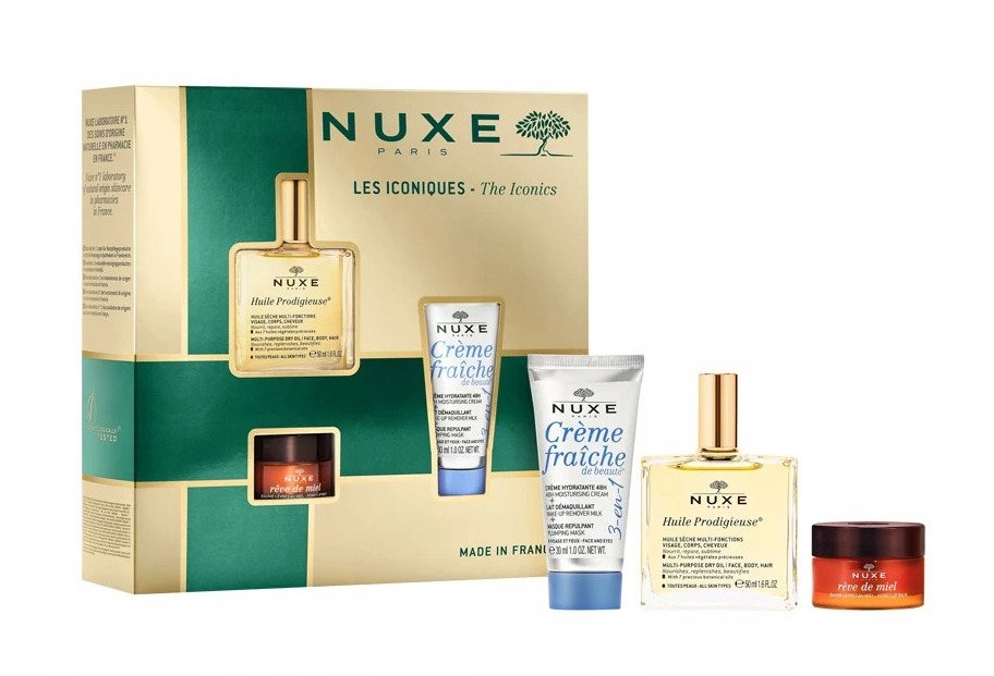 NUXE The Iconics Zestaw Bestsellerów Olejek 50ml Krem 30ml, Balsam do ust | Sklep EMPIK.COM
