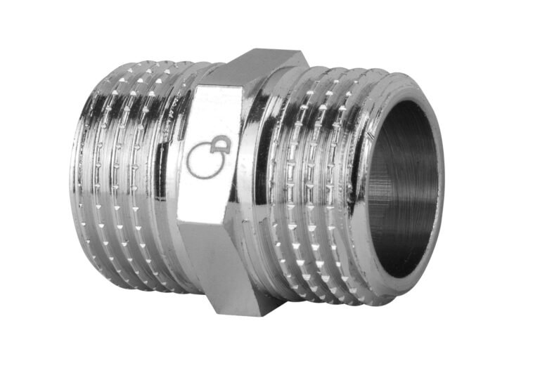 NYPEL ZŁĄCZKA MOSIĄDZ EN 1254-4 DN15 1/2" Cr CHROM RR.520.NYPEL.15.CH ...