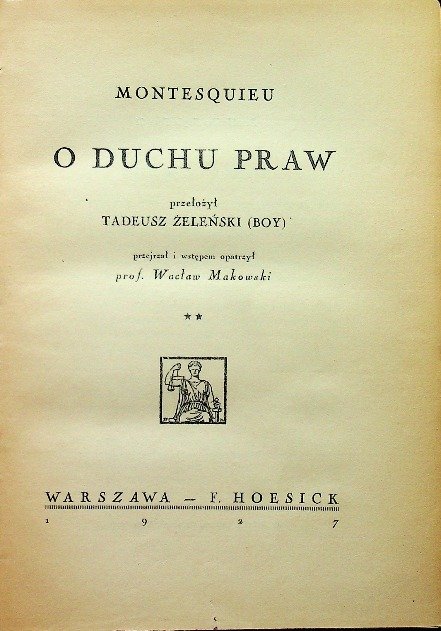 O duchu praw 1927 r. - W opisie | Książka w Empik