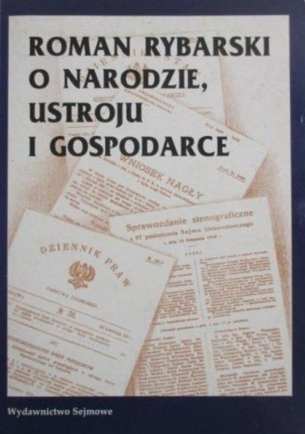O narodzie, ustroju i gospodarce - Roman Rybarski | Książka w Empik