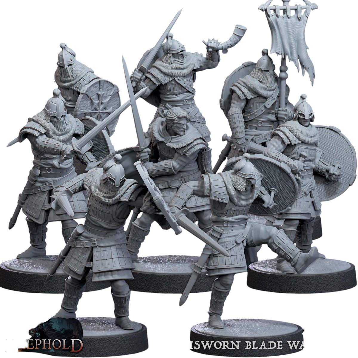Oathsworn Set Armia Rycerze 8 Figurek 14k BONUS Do DND D D Druk 3D Oathsworn Set Armia Rycerze 8 Figurek 14k BONUS Do DND D D Druk 3D