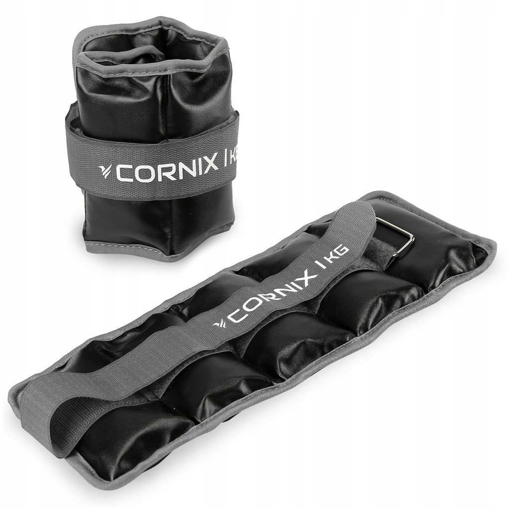 OBCIĄŻNIKI NA NOGI NADGARSTKI 2x1 KG PU CORNIX CIĘŻARKI MANŻETY ...