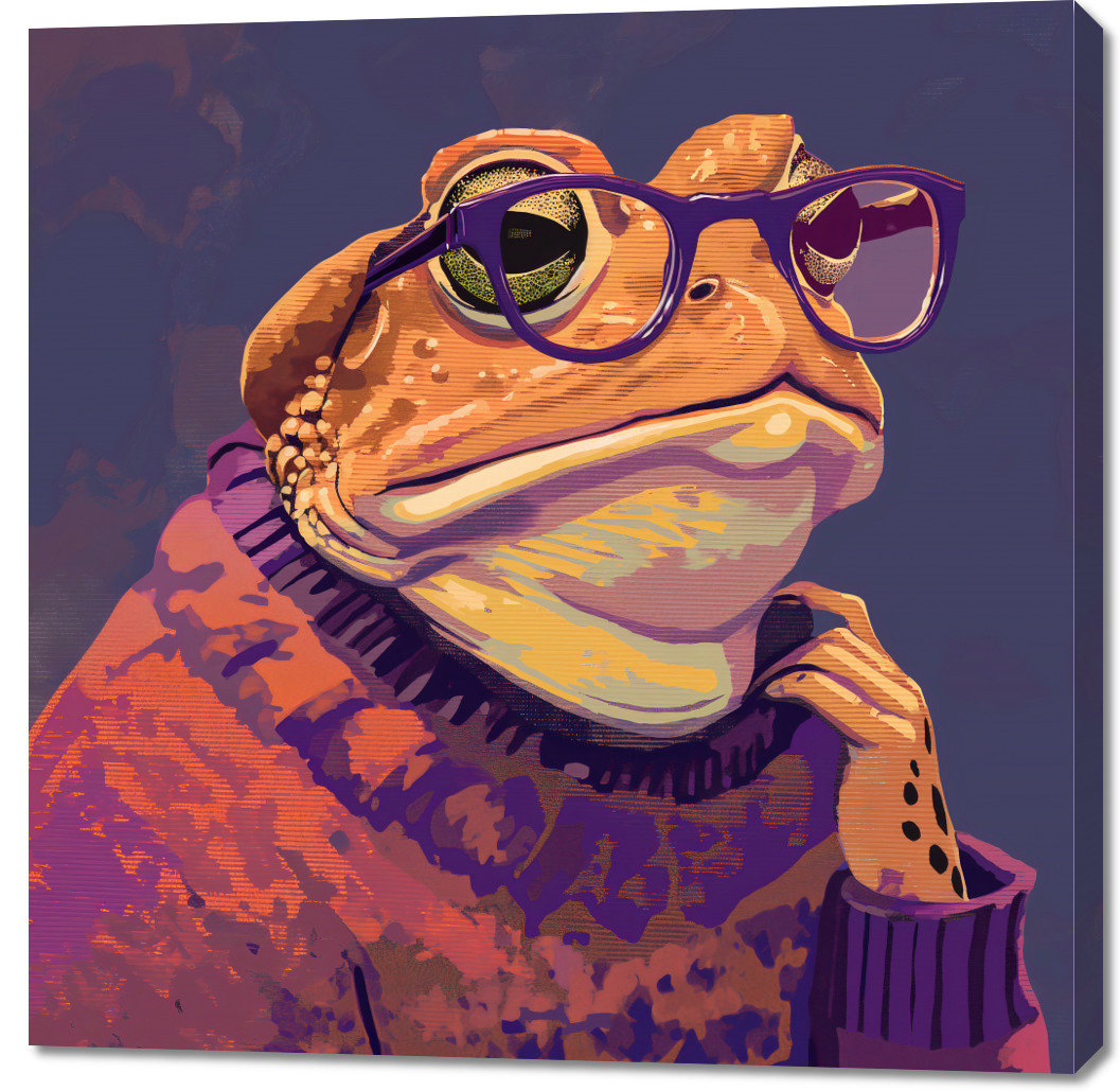 Obraz 100x100cm Hipsterski Kawał Żaby - Inna marka | Sklep EMPIK.COM