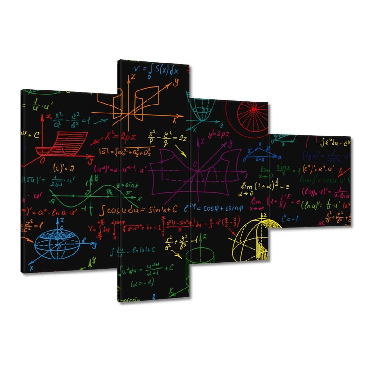 Obraz 100x70cm Kolorowe wzory matematyczne do klasy - ZeSmakiem | Sklep ...