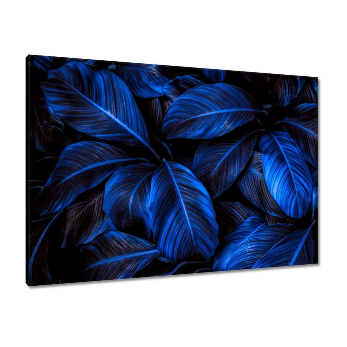 Obraz 100x70cm Niebieskie liście - ZeSmakiem | Sklep EMPIK.COM