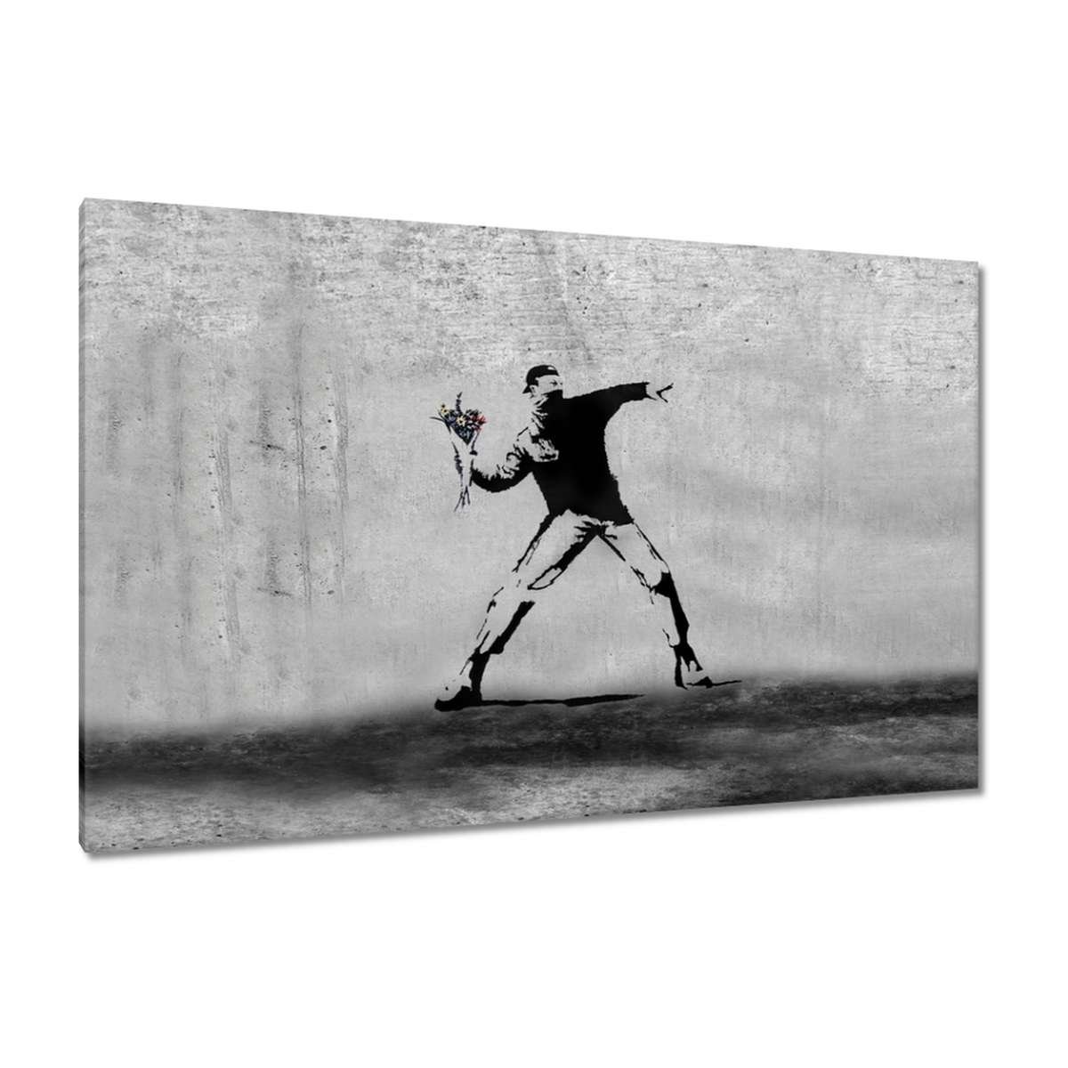 Obraz 140x90cm Banksy Miotacz kwiatów - ZeSmakiem | Sklep EMPIK.COM