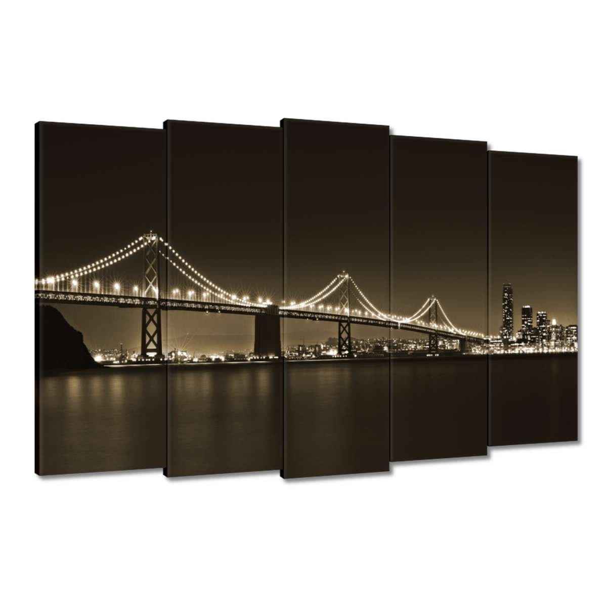 Obraz 150x95cm Most nocą w sepii - ZeSmakiem | Sklep EMPIK.COM