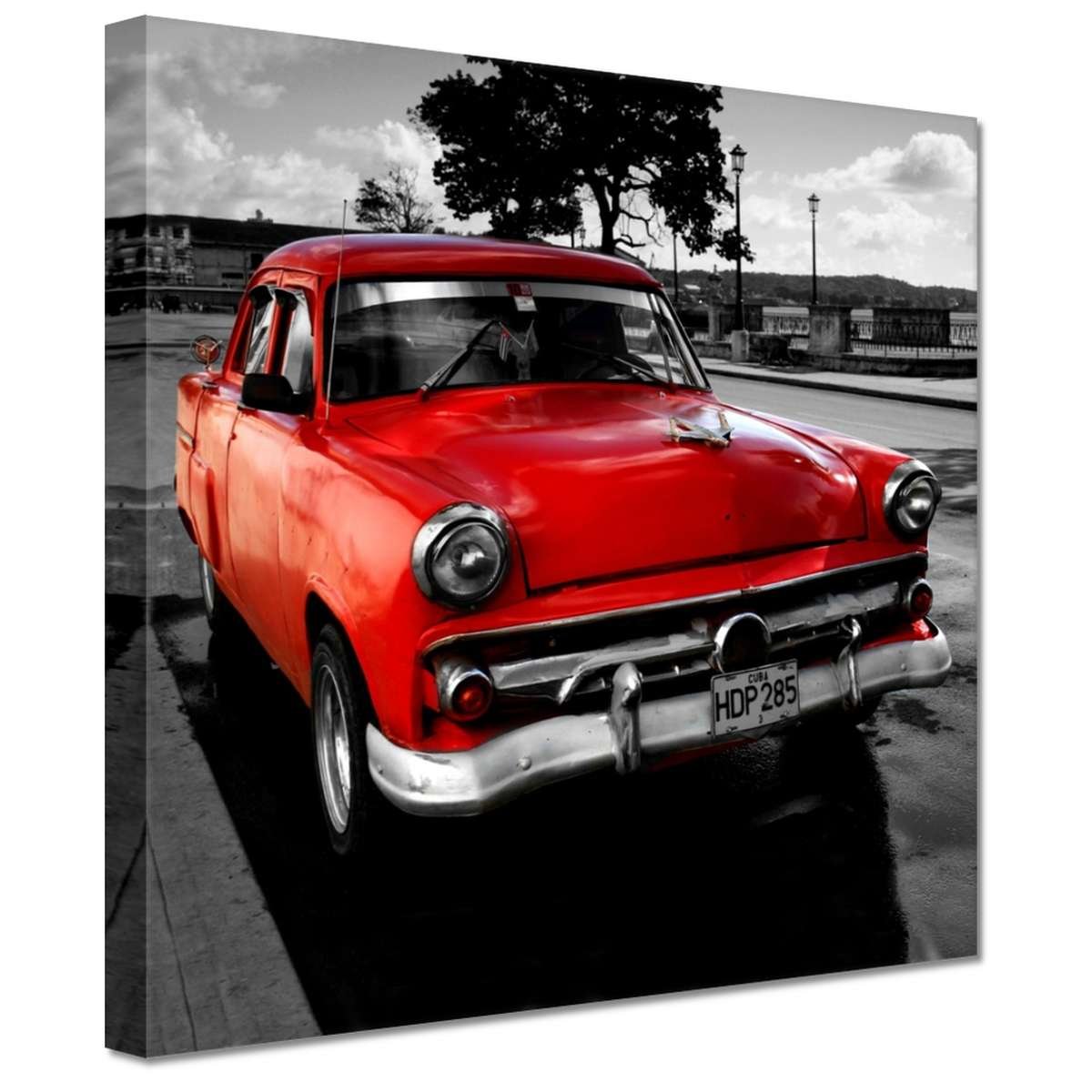 Obraz 20x20cm Kubańskie czerwone auto - ZeSmakiem | Sklep EMPIK.COM