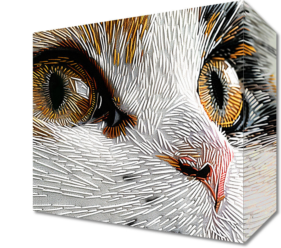 Obraz 20x20cm Nitkowany Kot - Inna marka | Sklep EMPIK.COM